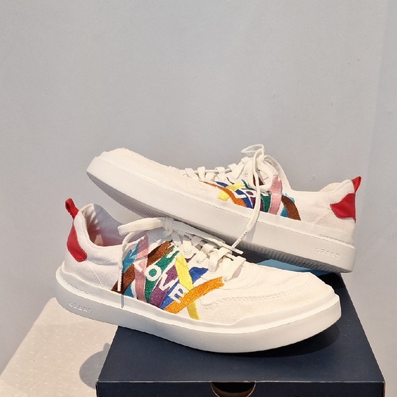 Cole Haan | Shoes | Cole Haan Grandpro Rally Love Embroidered White ...